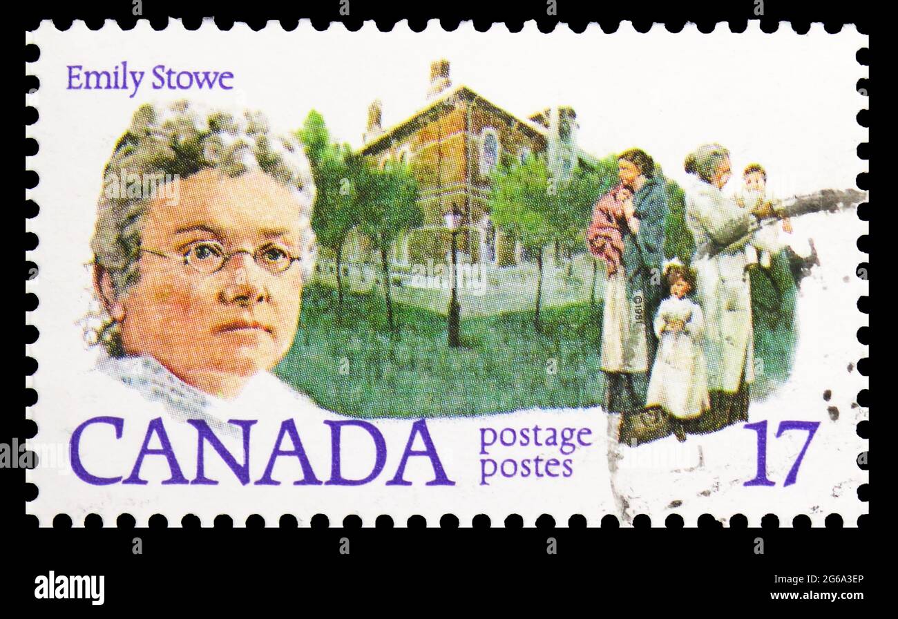 MOSCOW, RUSSIA - APRIL 18, 2020: Postage stamp printed in Canada shows ...