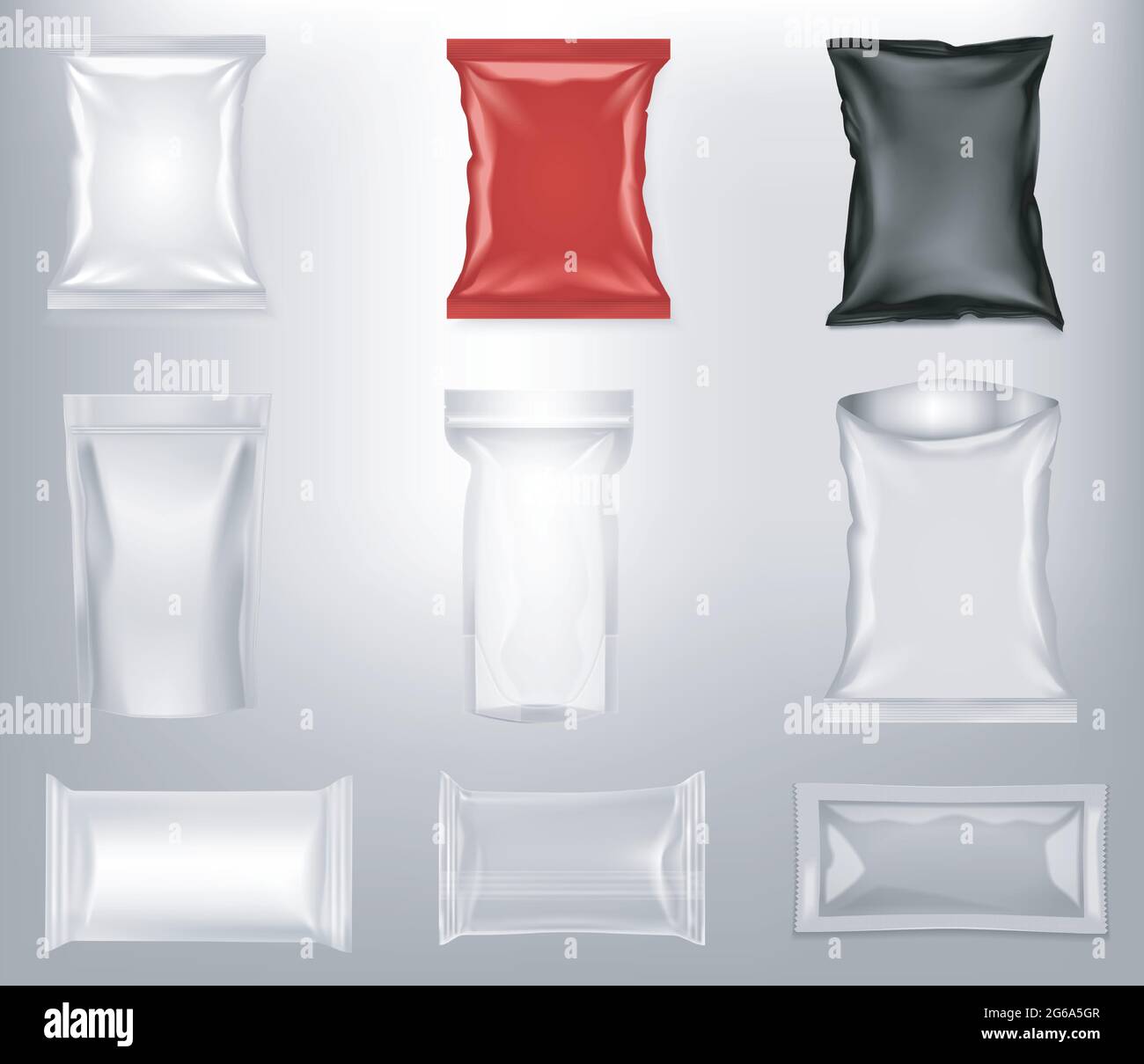 Set of blank plastic bags Stock Vector Image & Art - Alamy