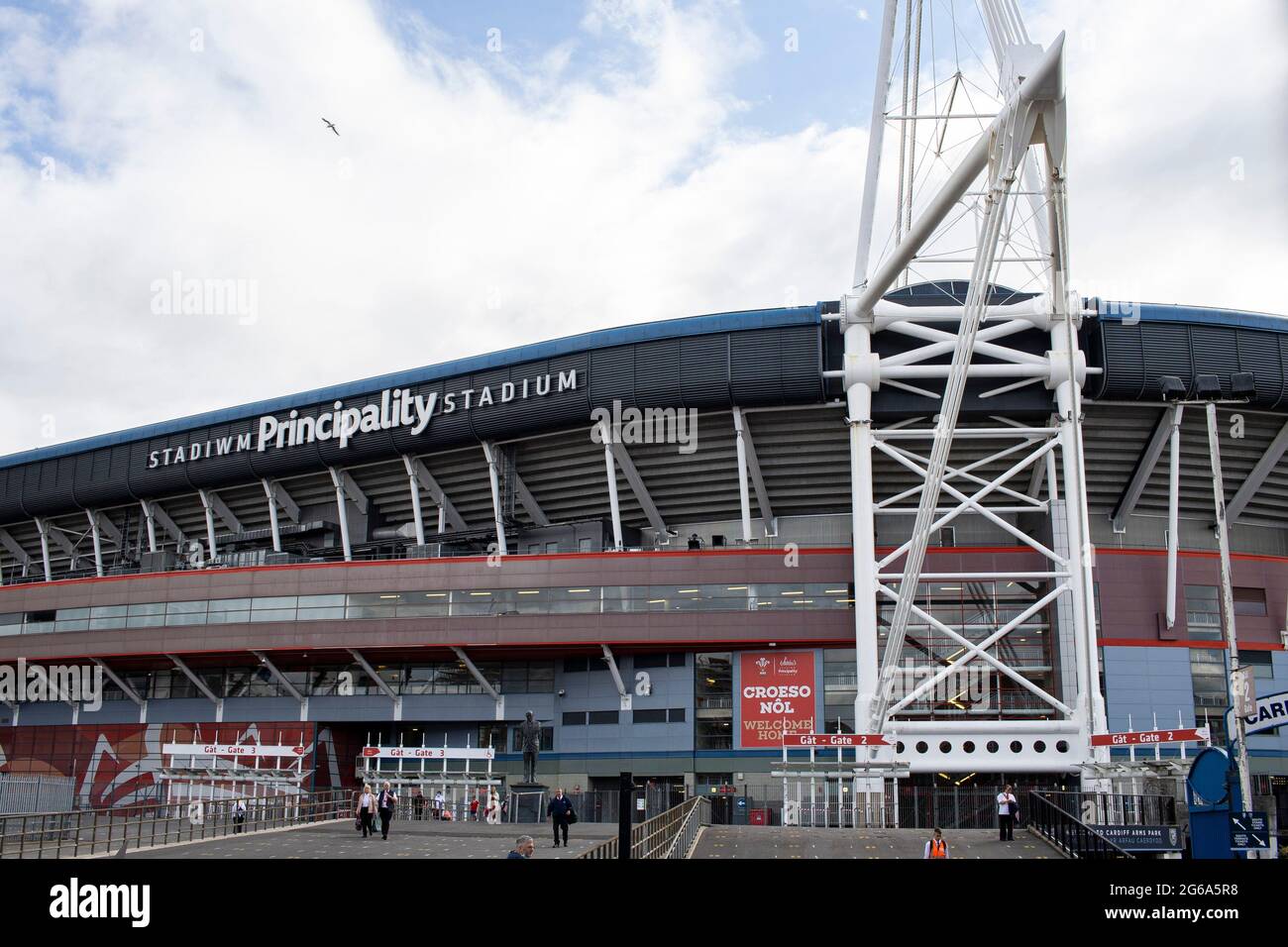 Exterior of The Principality Stadium after the Wales v Canada rugby ...