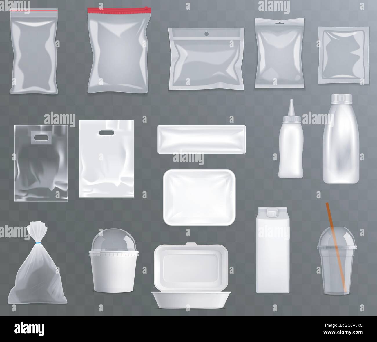 Blank food packaging realistic set Stock Vector Image & Art - Alamy