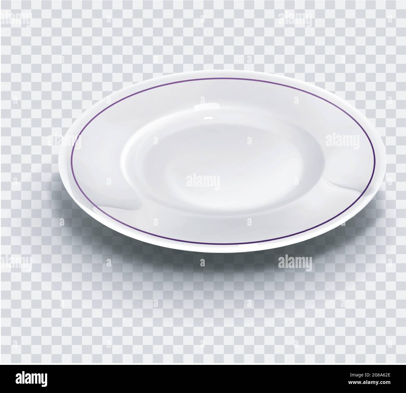 Empty plate. Isolated on transparent background Stock Vector Image ...
