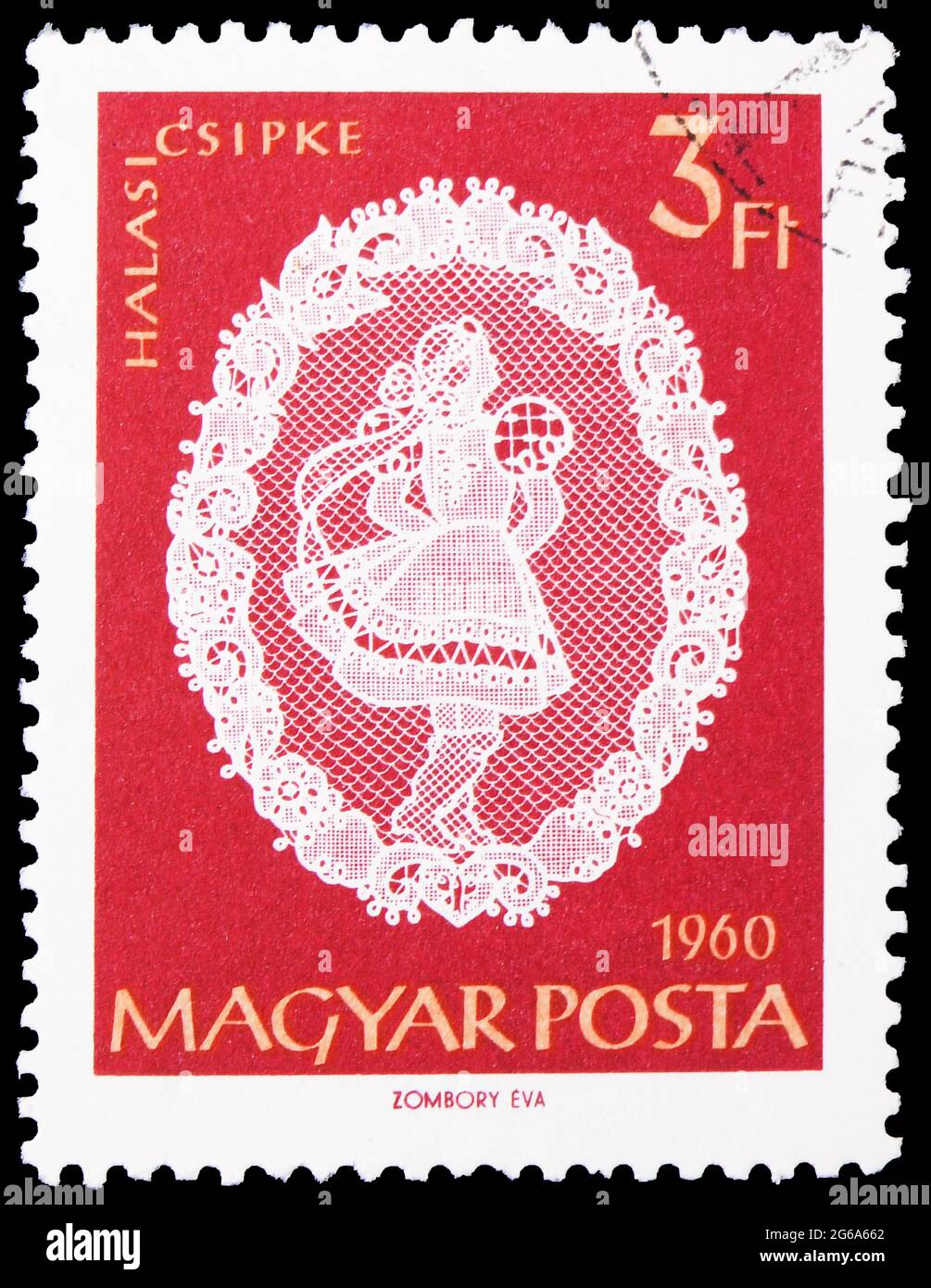 MOSCOW, RUSSIA - APRIL 18, 2020: Postage stamp printed in Hungary shows ...