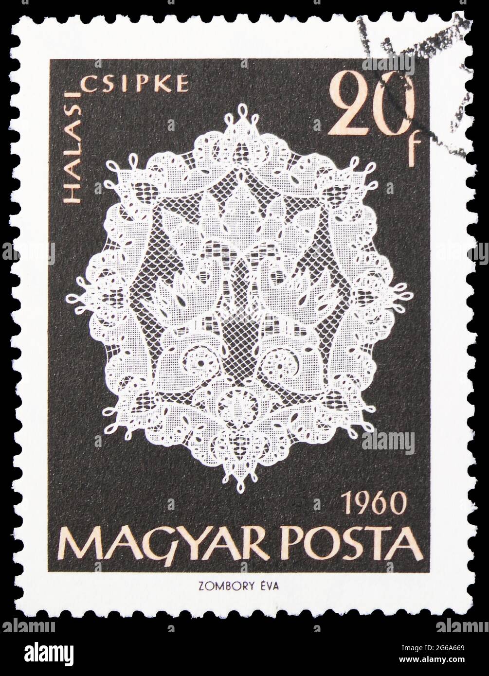MOSCOW, RUSSIA - APRIL 18, 2020: Postage stamp printed in Hungary shows ...