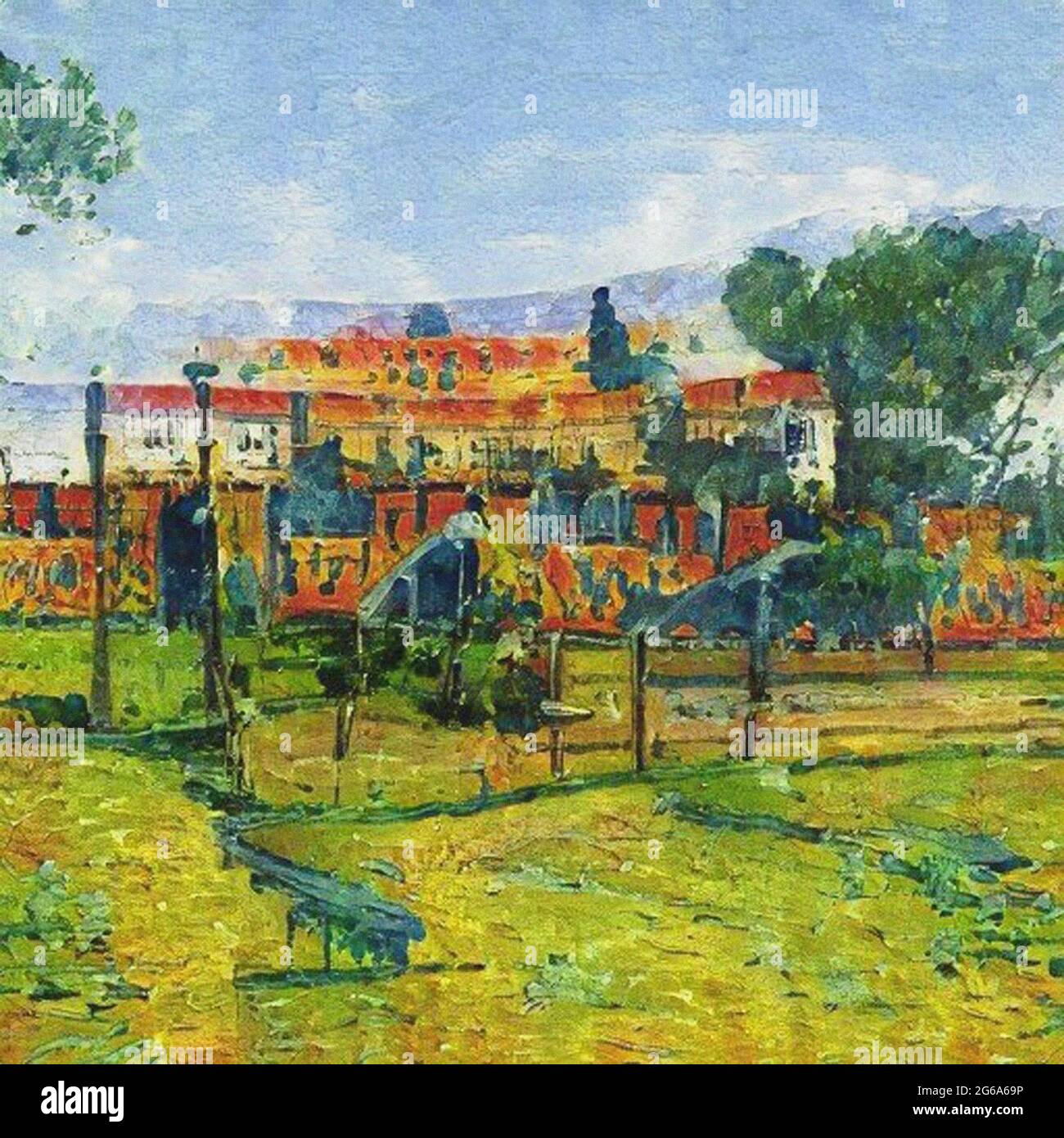 Expressionistic landscape artwork Stock Photo - Alamy