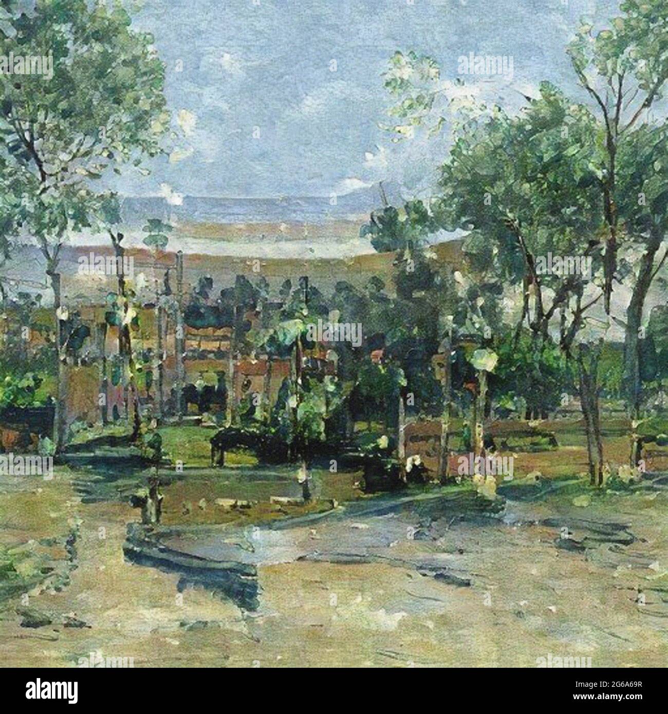 Expressionistic landscape artwork Stock Photo - Alamy