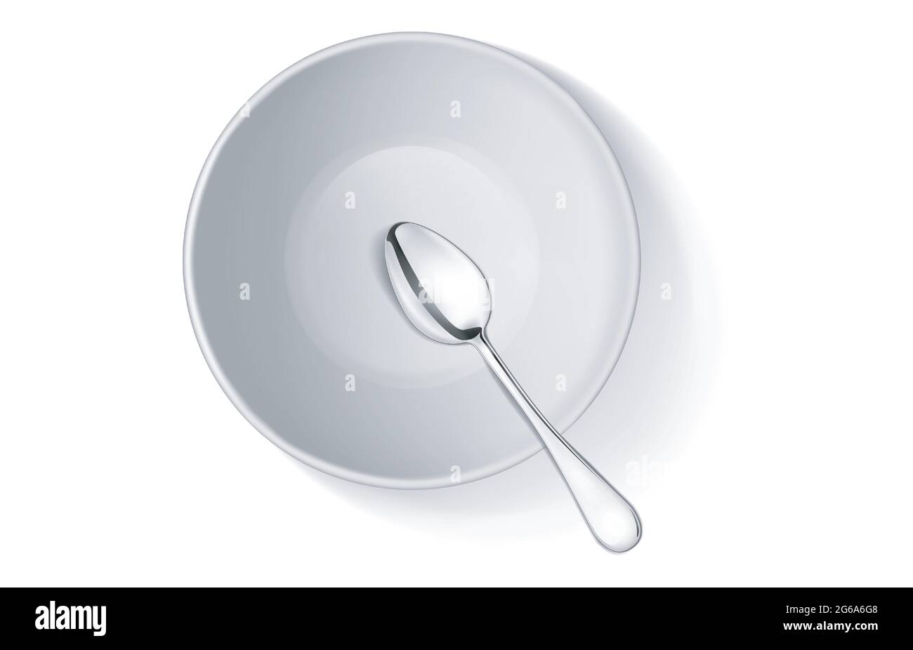 Spoon bowl empty Stock Vector Images - Alamy