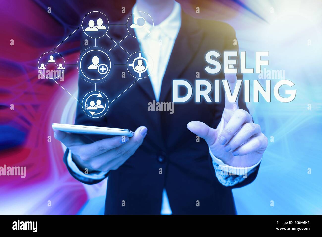 Text caption presenting Self Driving. Business overview Autonomous ...
