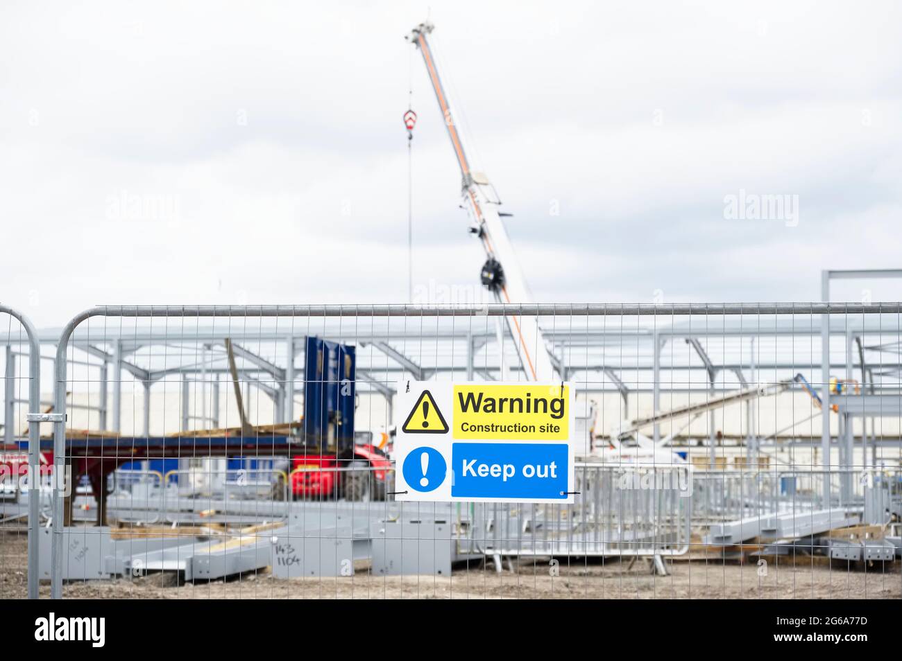 Construction site health and safety message rules sign board signage on ...