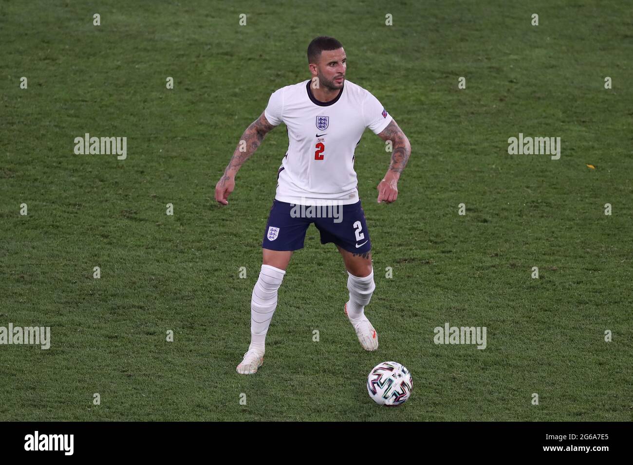 Rome, Italy. 3rd July, 2021. Kyle Walker of England during the UEFA ...