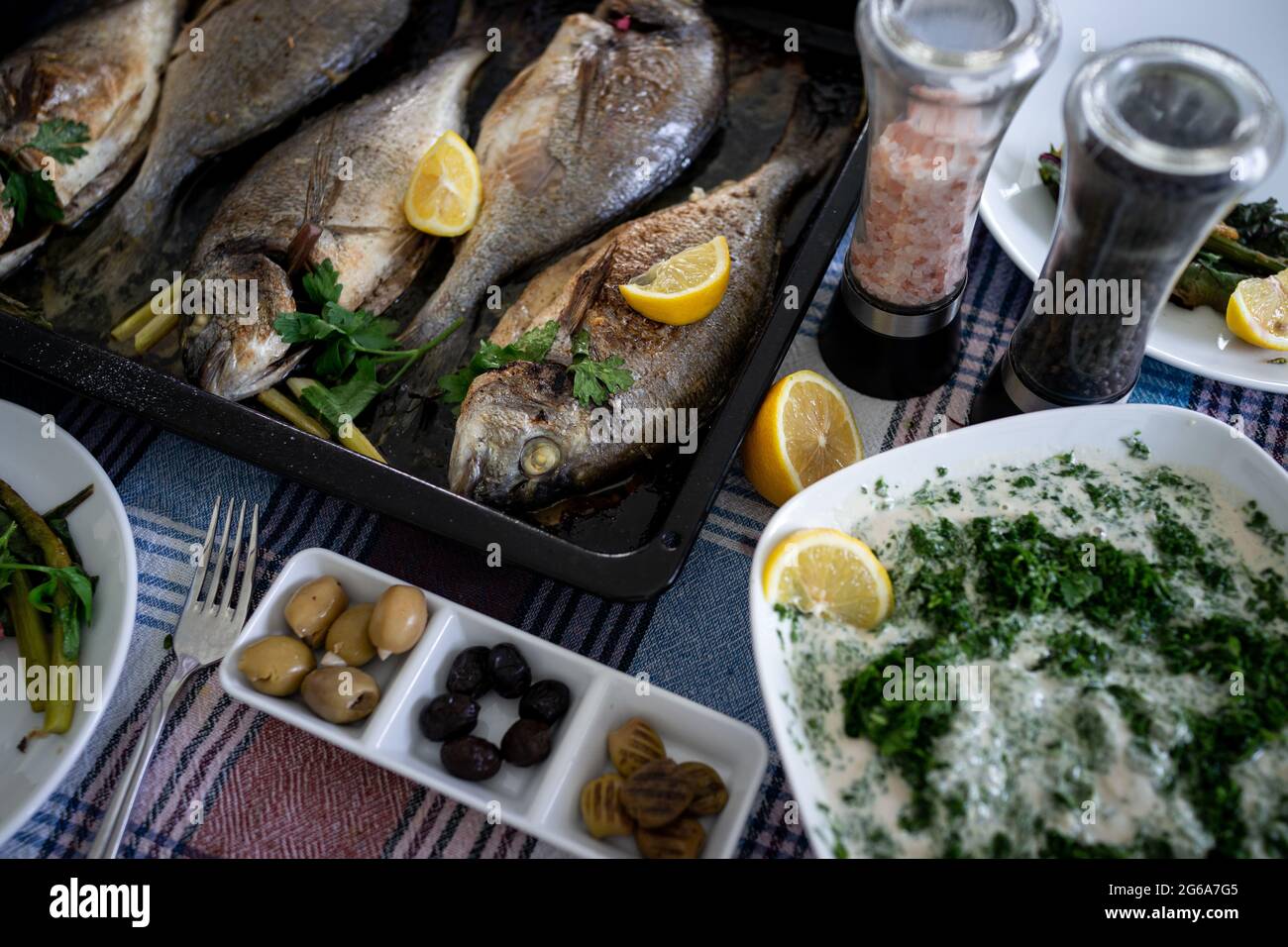 Preparing delicious food at home close up Stock Photo - Alamy