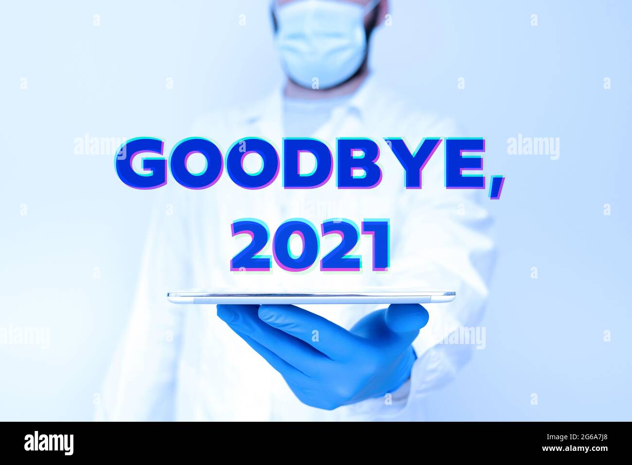 Text caption presenting Goodbye 2021. Word Written on New Year Eve ...