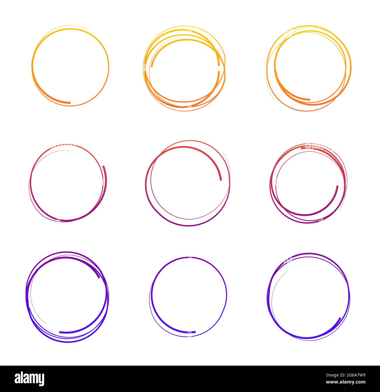 Hand drawn colorful frames hi-res stock photography and images - Alamy
