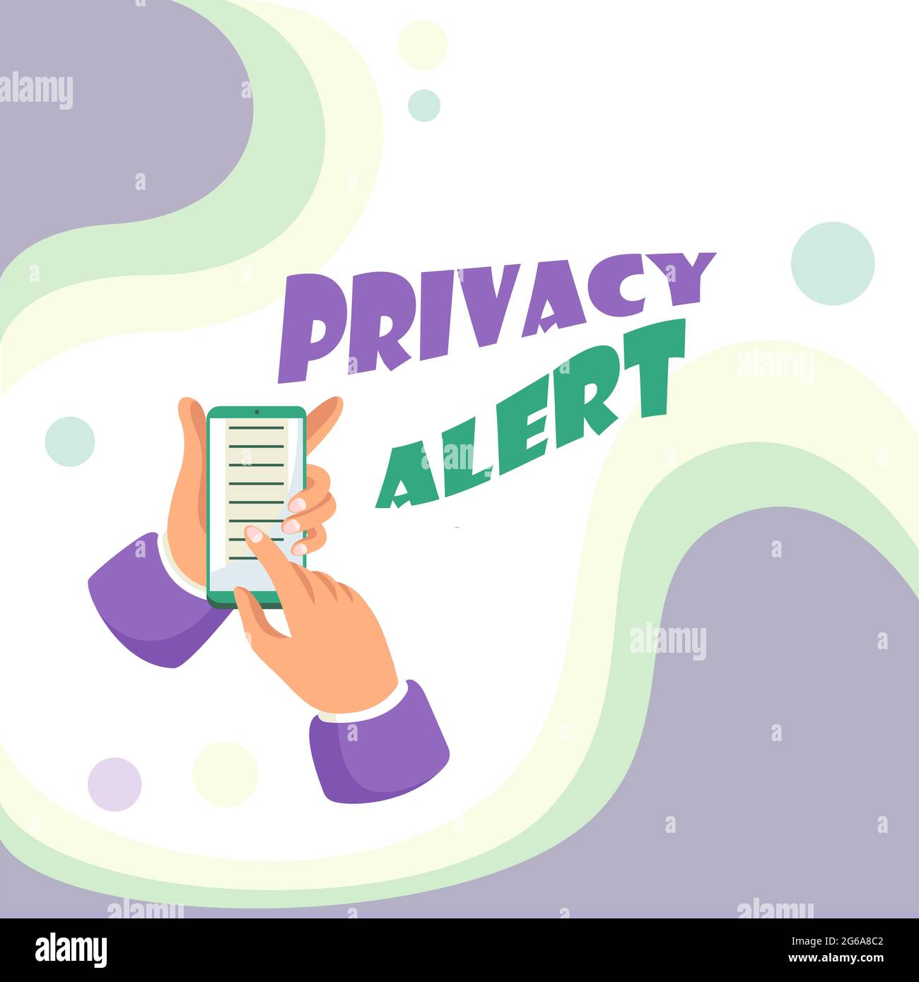 Text showing inspiration Privacy Alert. Internet Concept warns the user ...