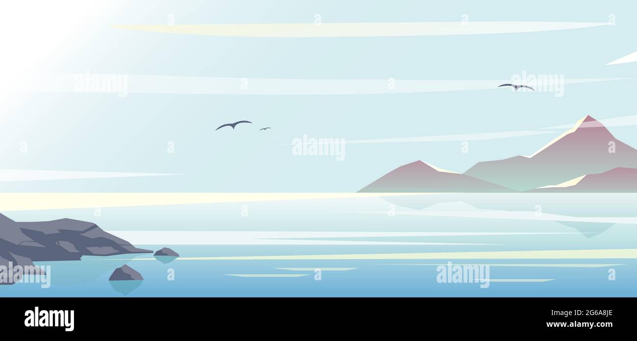 Sea ocean ocean beautiful view Stock Vector Images - Alamy