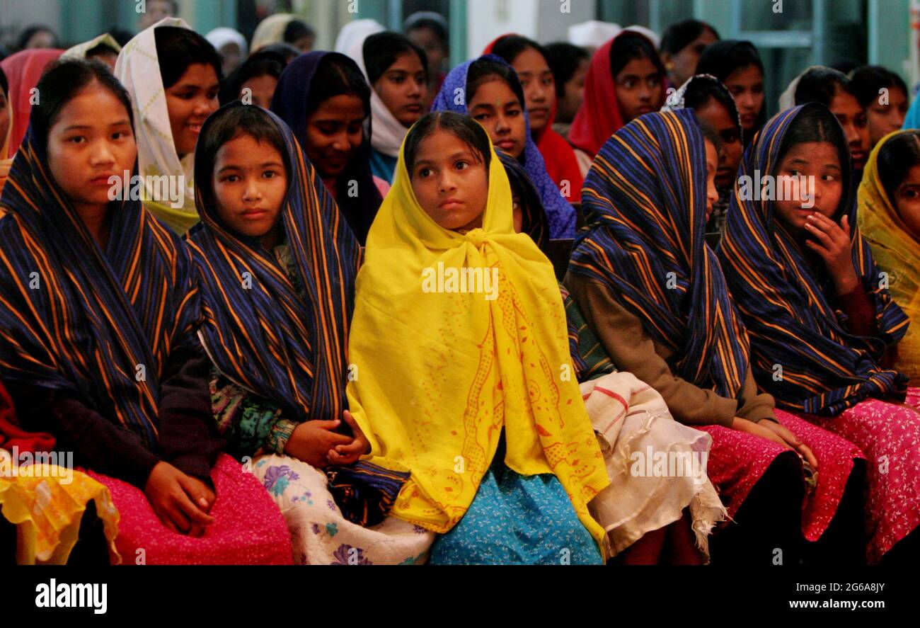 Orphans gathering for Christmas Prayer at a Church in Dhaka, Bangladesh ...