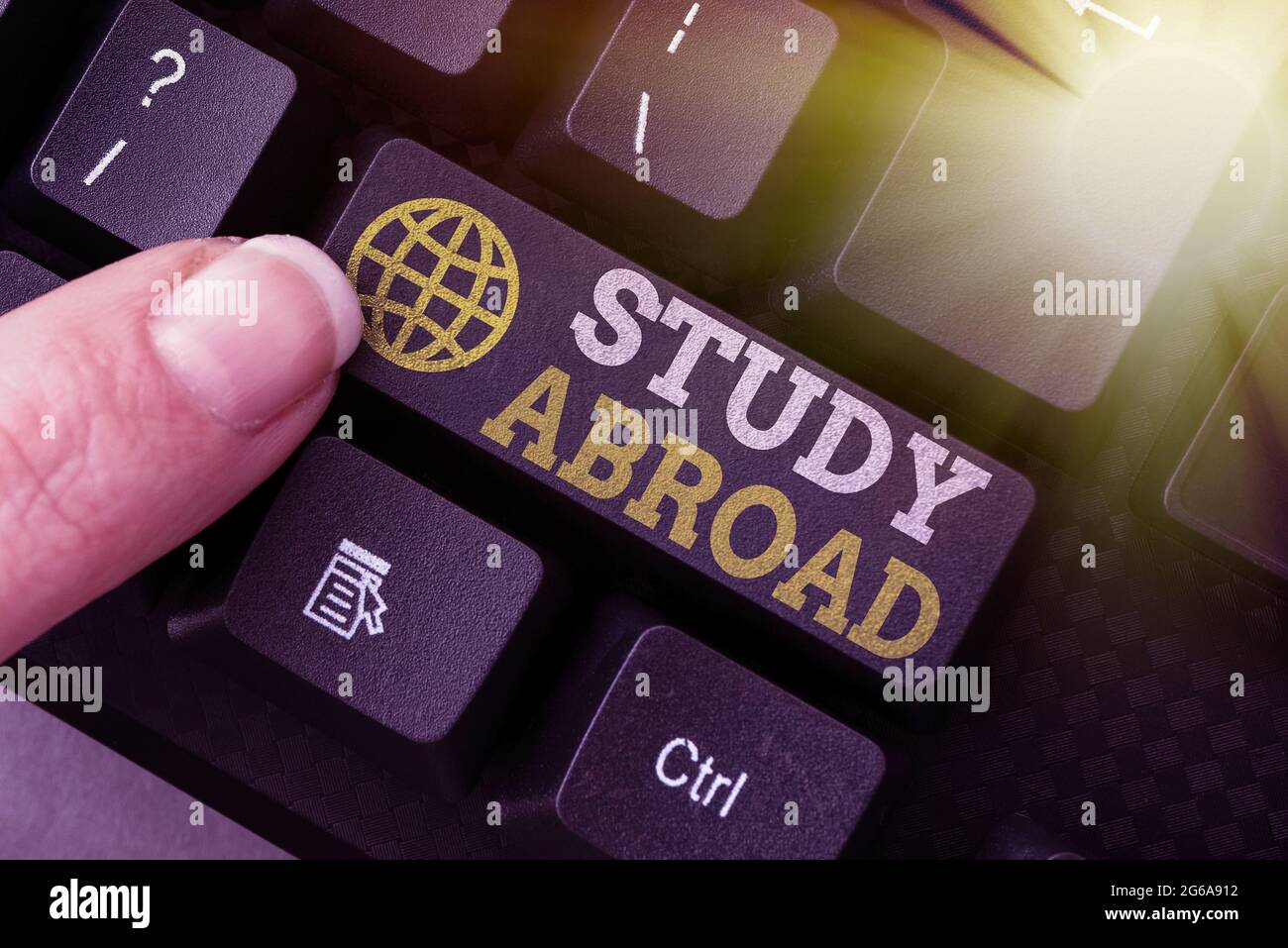 Conceptual display Study Abroad. Concept meaning Pursuing educational ...