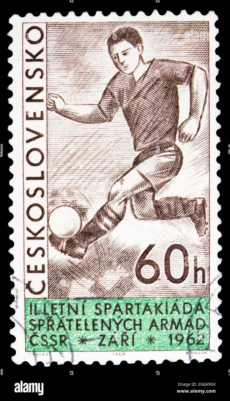 MOSCOW, RUSSIA - APRIL 18, 2020: Postage stamp printed in ...