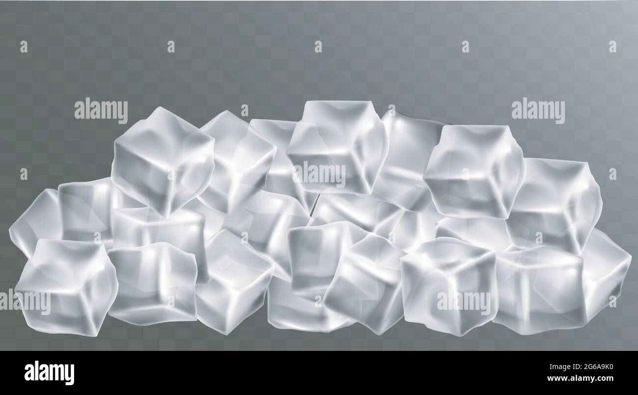 Realistic set of cold solid ice cubes Stock Vector Image & Art - Alamy