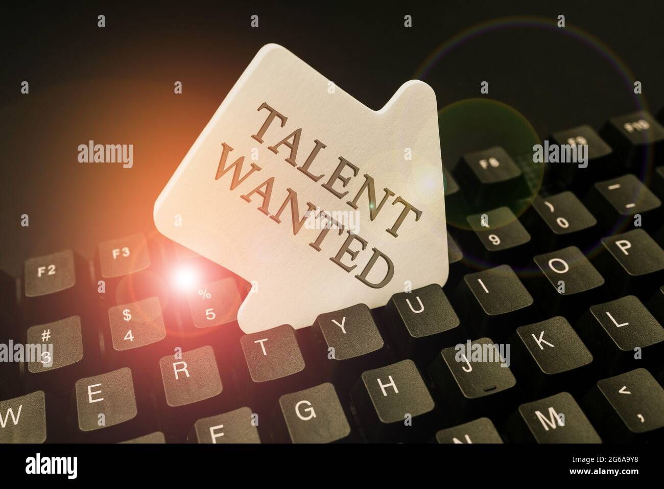 Hand writing sign Talent Wanted. Business concept method of identifying ...