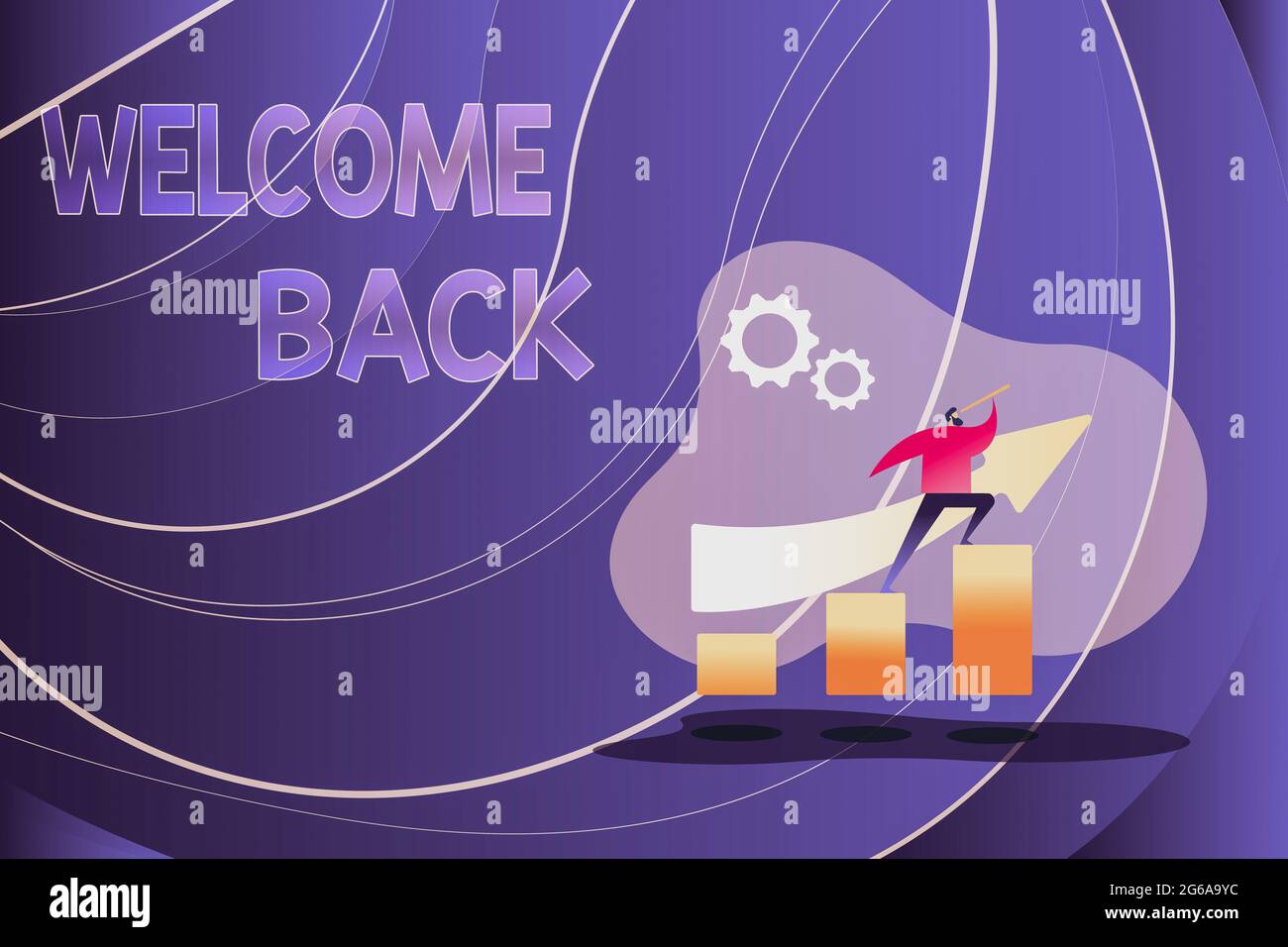 Conceptual caption Welcome Back. Business idea Warm Greetings Arrived ...