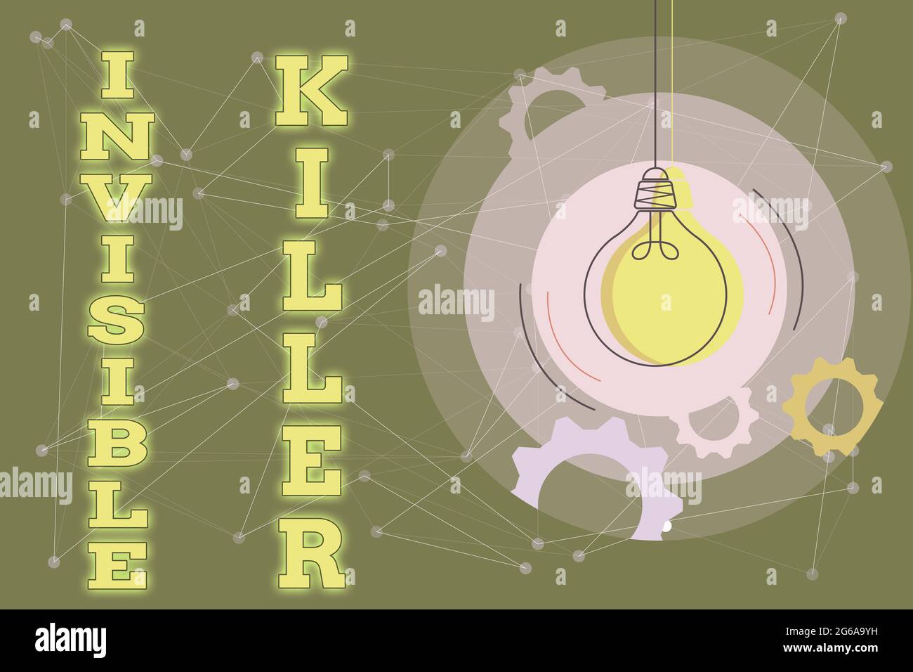 Text caption presenting Invisible Killer. Internet Concept presence ...