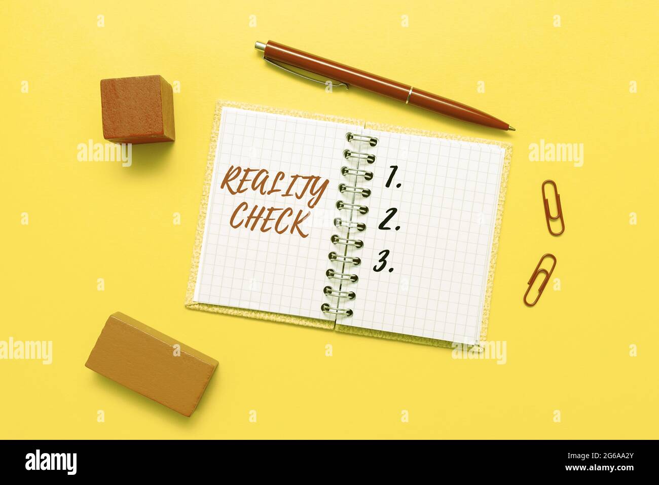 Text sign showing Reality Check. Concept meaning making the an ...