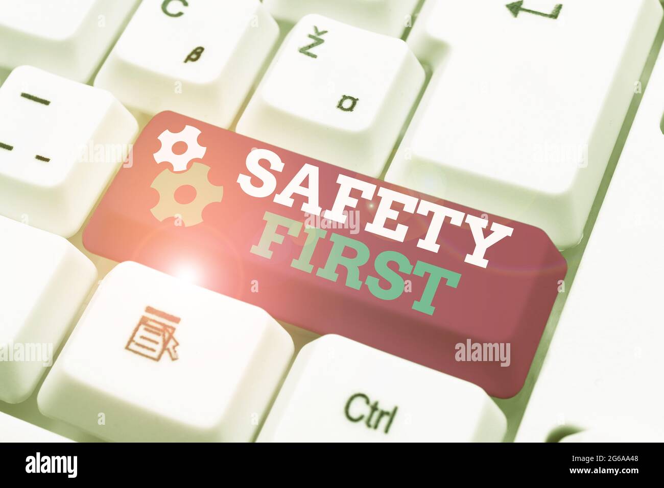 Text caption presenting Safety First. Word for Avoid any unnecessary ...