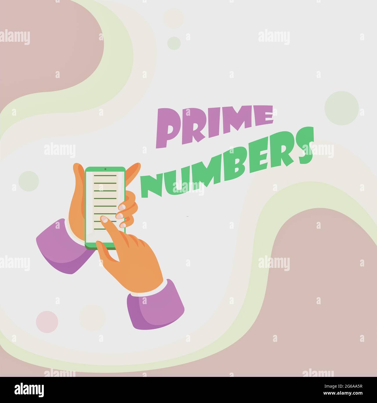 Text caption presenting Prime Numbers. Business idea a positive integer ...
