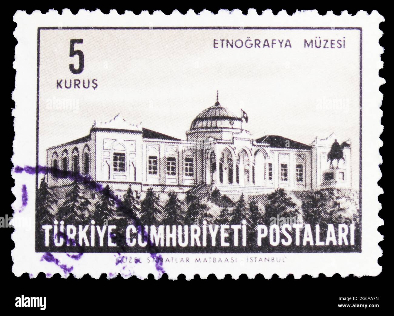 MOSCOW, RUSSIA - APRIL 18, 2020: Postage stamp printed in Turkey shows ...