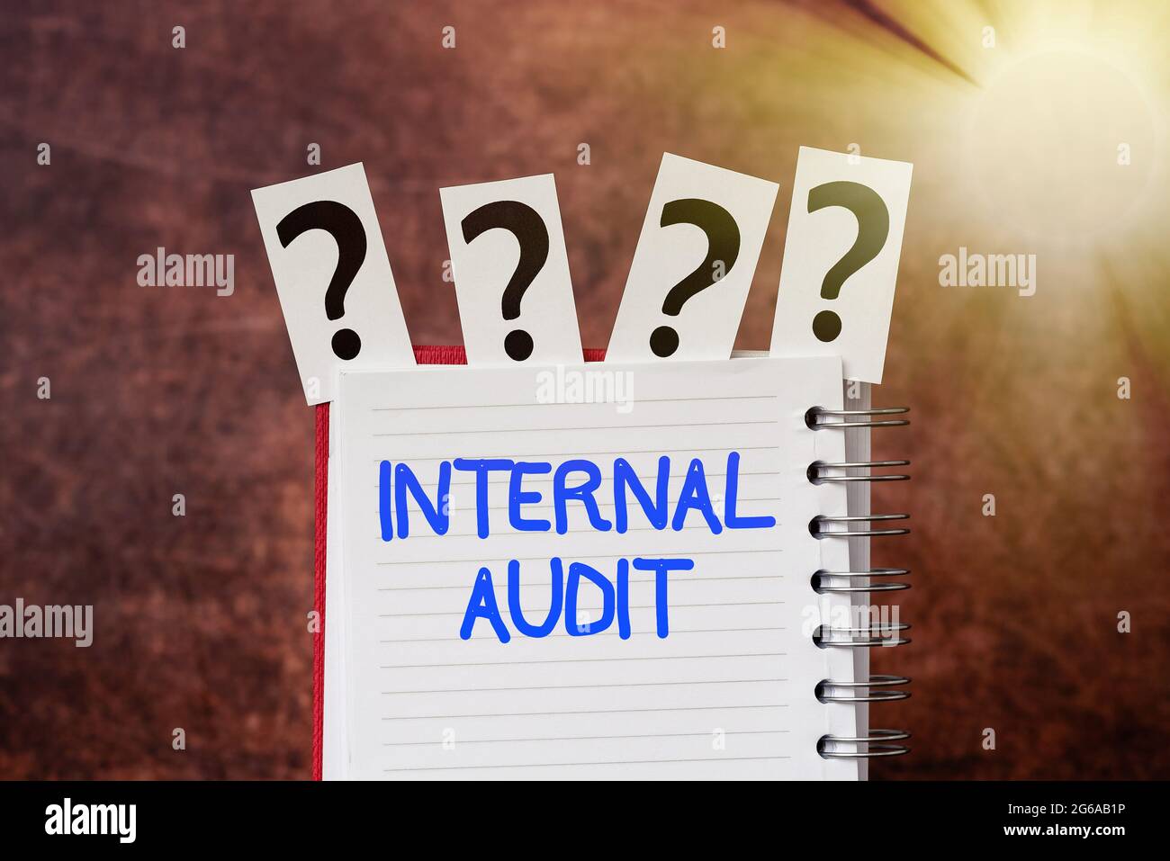 Conceptual caption Internal Audit. Word for evaluates the objective ...
