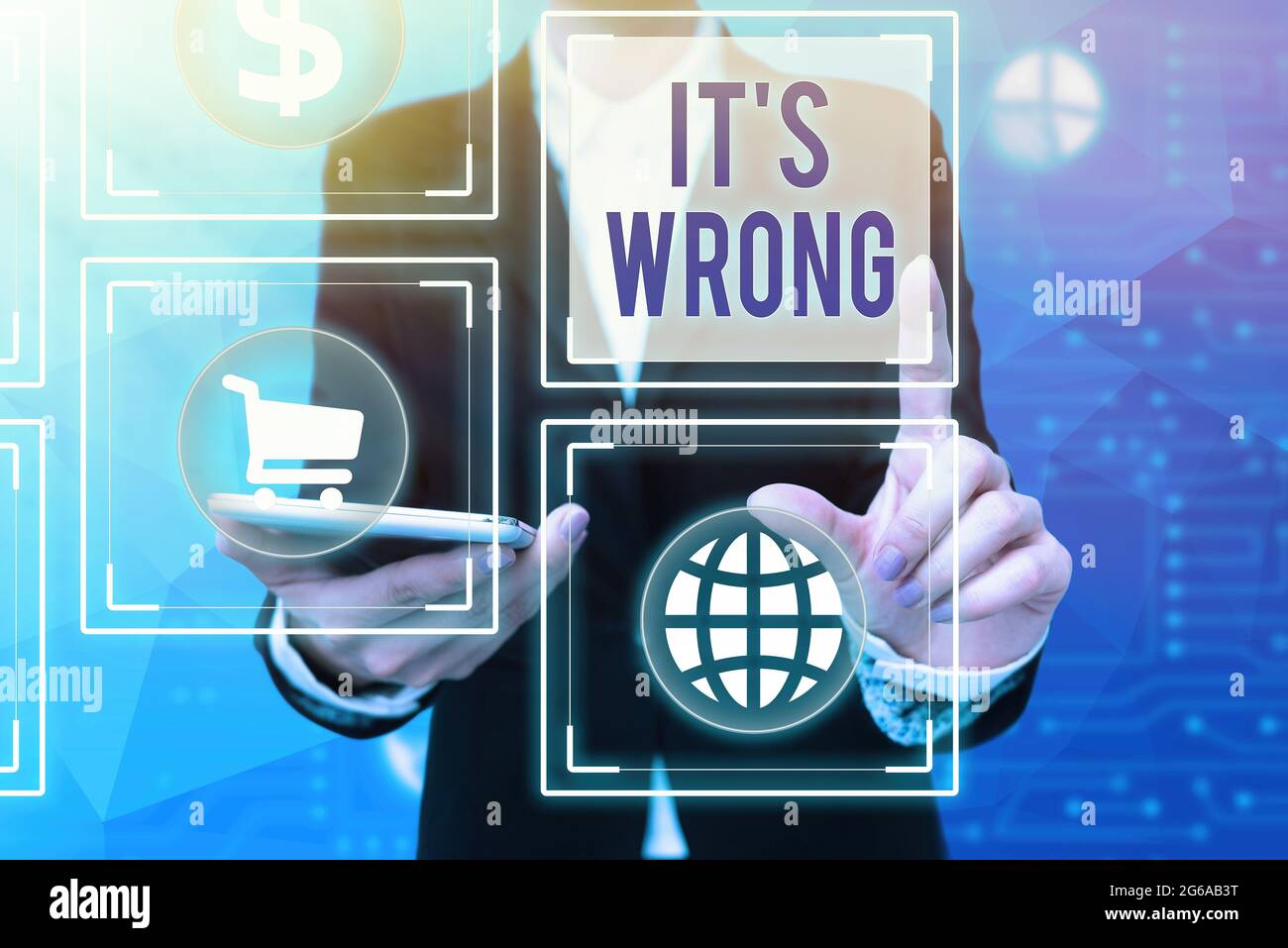 Hand writing sign Its Wrong. Word Written on the reaction of the wrong ...