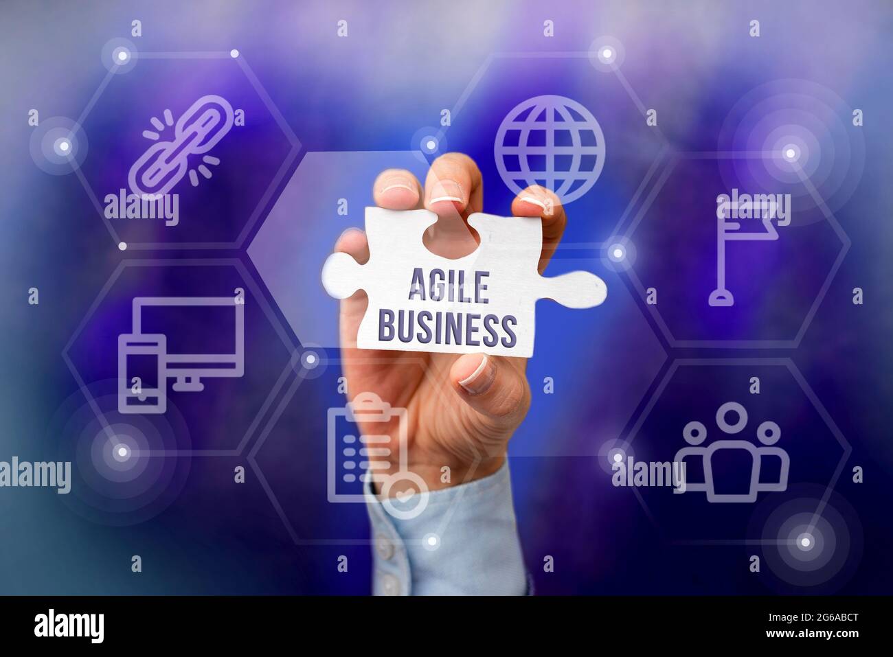 Hand writing sign Agile Business. Business concept capability of ...