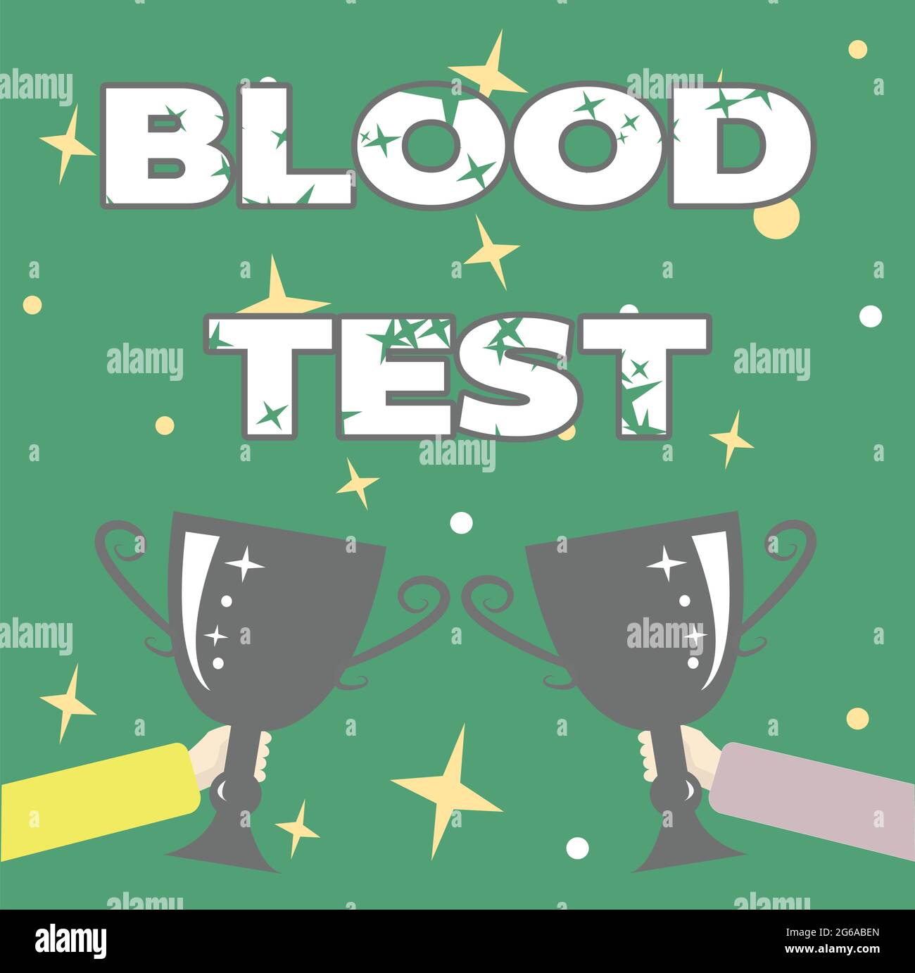 Hand writing sign Blood Test. Word for Extracted blood sample from an ...