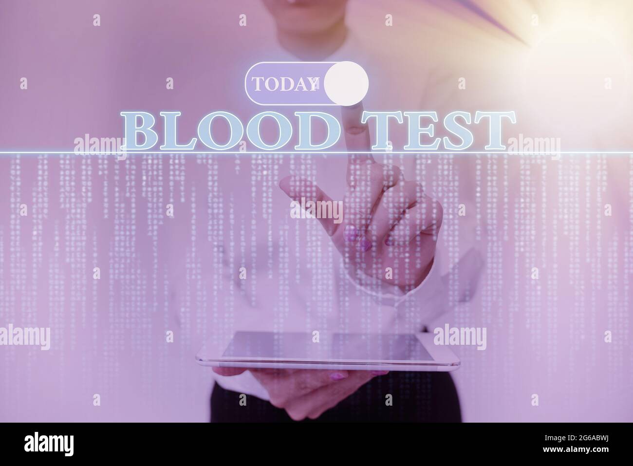 Text showing inspiration Blood Test. Internet Concept Extracted blood ...