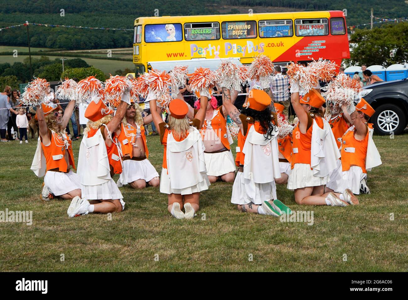 Dance troop Barlow Carnival in Derbyshire England Stock Photo - Alamy