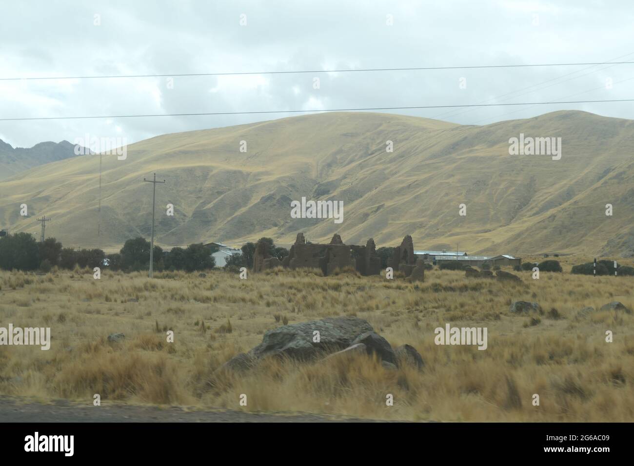 Mountains covered in clouds in Peru Stock Photo - Alamy