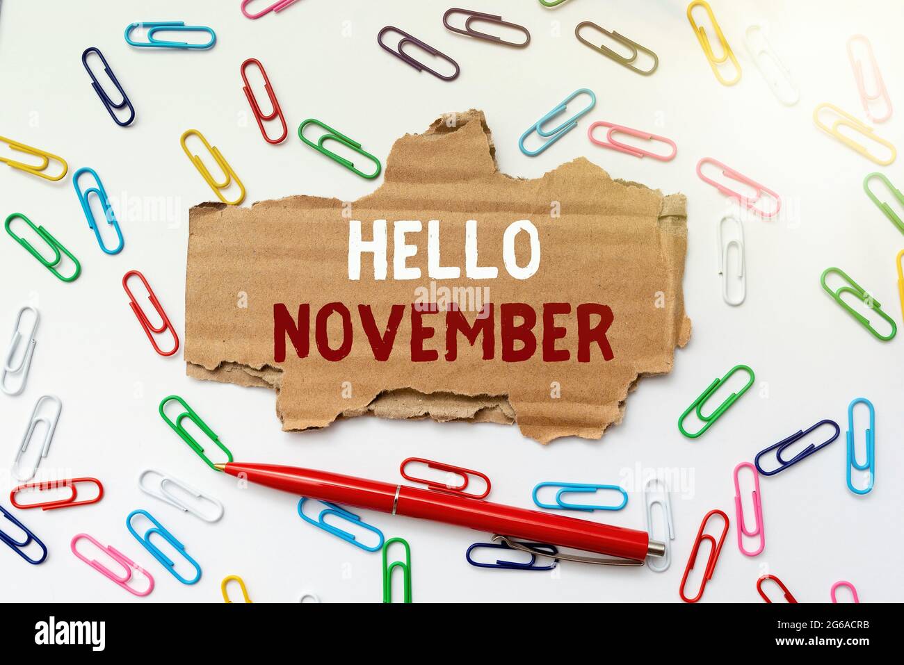 Conceptual display Hello November. Business idea greeting used when ...