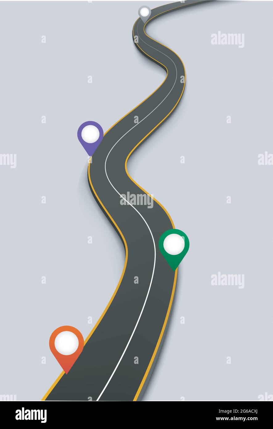 Business road map timeline designed for abstract background Stock ...