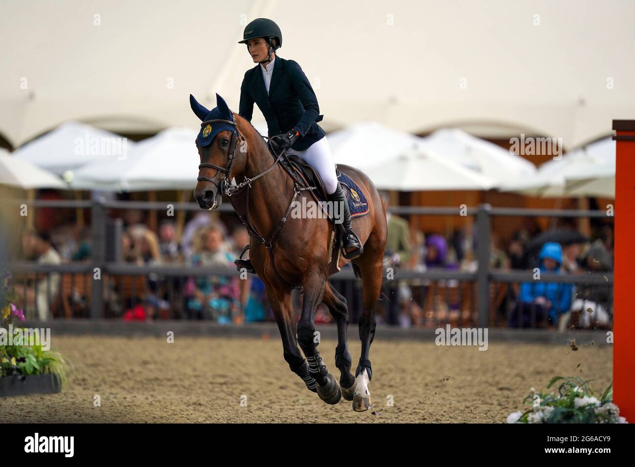 Jessica Springsteen riding Don Juan van de Donkhoeve competes in the ...