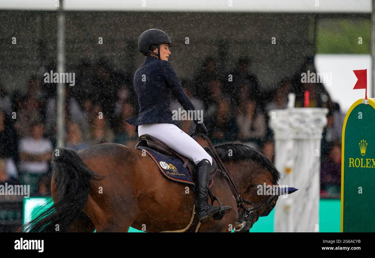 Jessica Springsteen riding Don Juan van de Donkhoeve competes in the ...