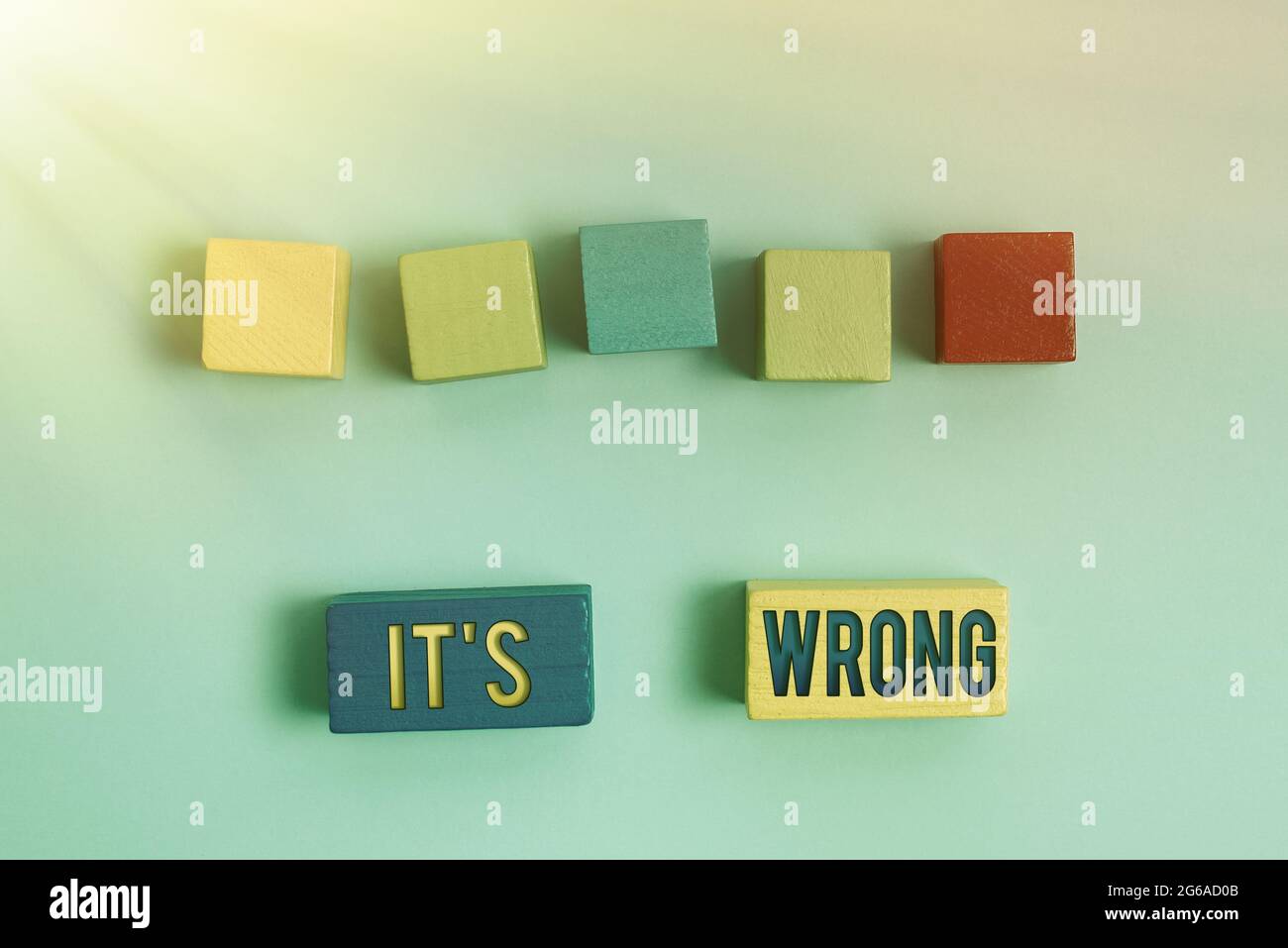 Text sign showing Its Wrong. Business idea the reaction of the wrong ...