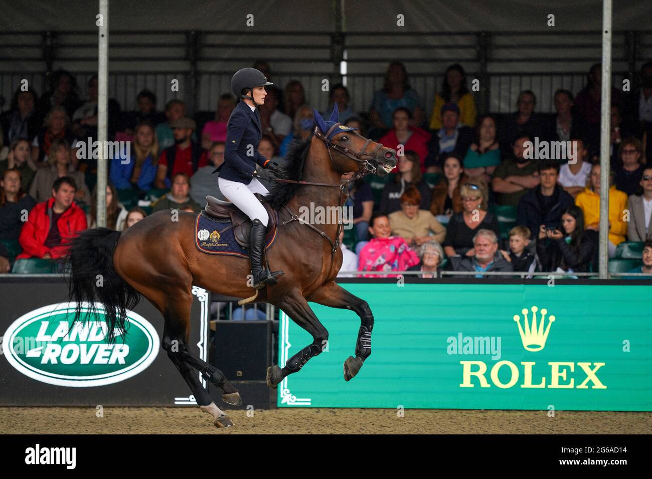 Jessica Springsteen riding Don Juan van de Donkhoeve competes in the ...