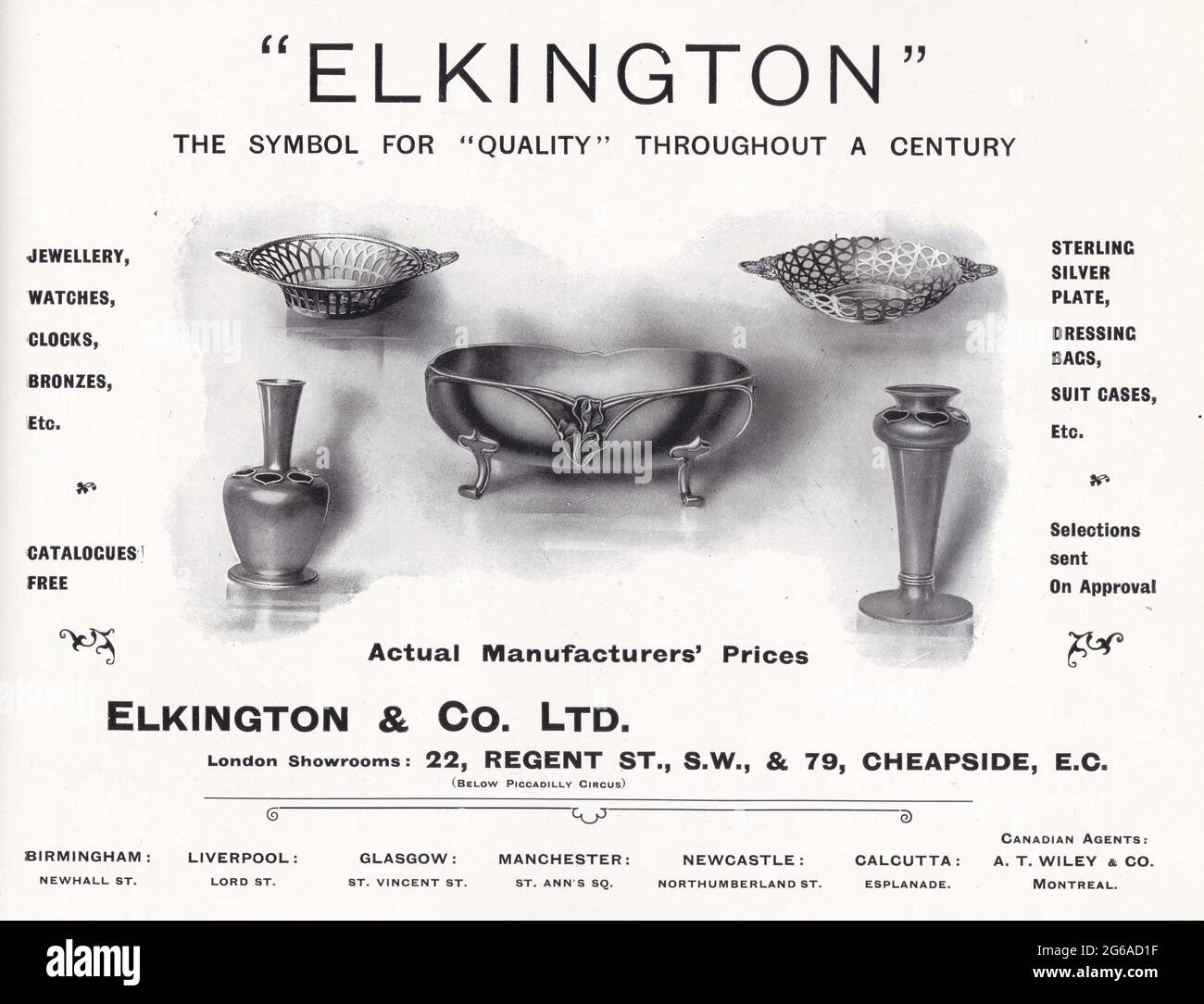 Vintage Elkington & Co. Ltd advert Stock Photo - Alamy