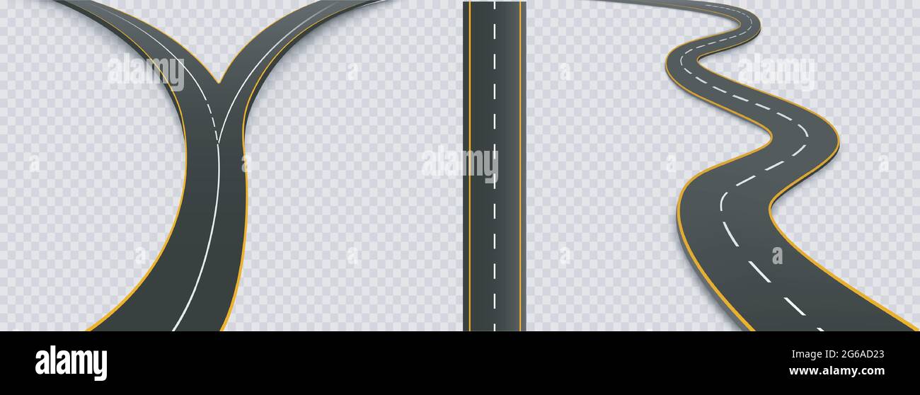 Winding curved road or highway with markings Stock Vector Image & Art ...