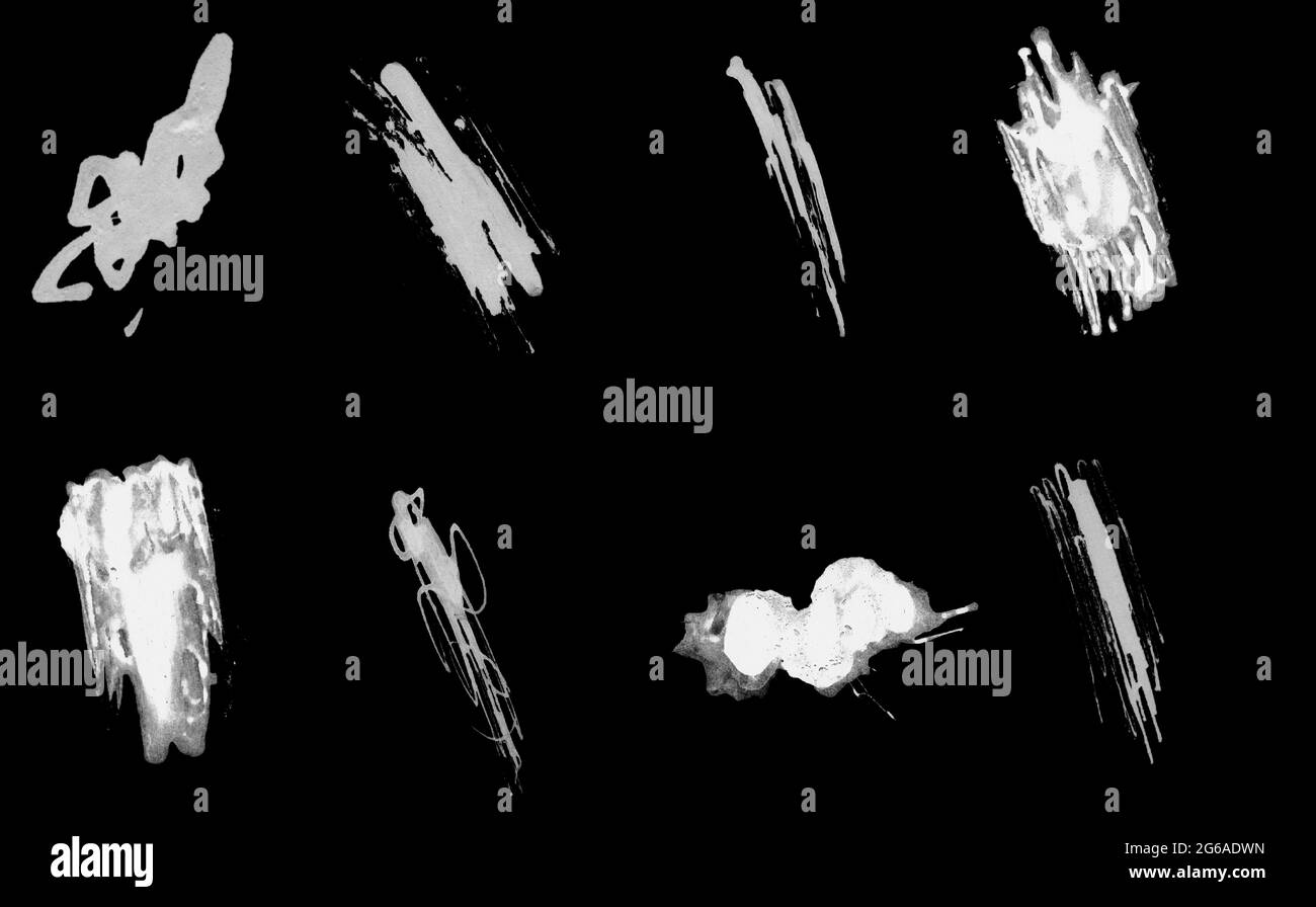 Beautiful isolated paint brushes for painting. Abstract set brushes ...