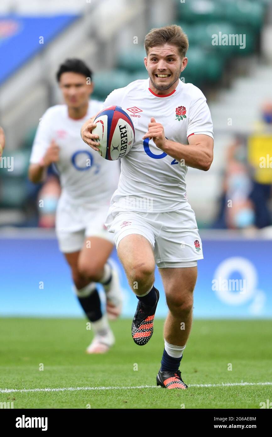 Twickenham Stadium, England, UK. 4th July, 2021. England's Harry ...