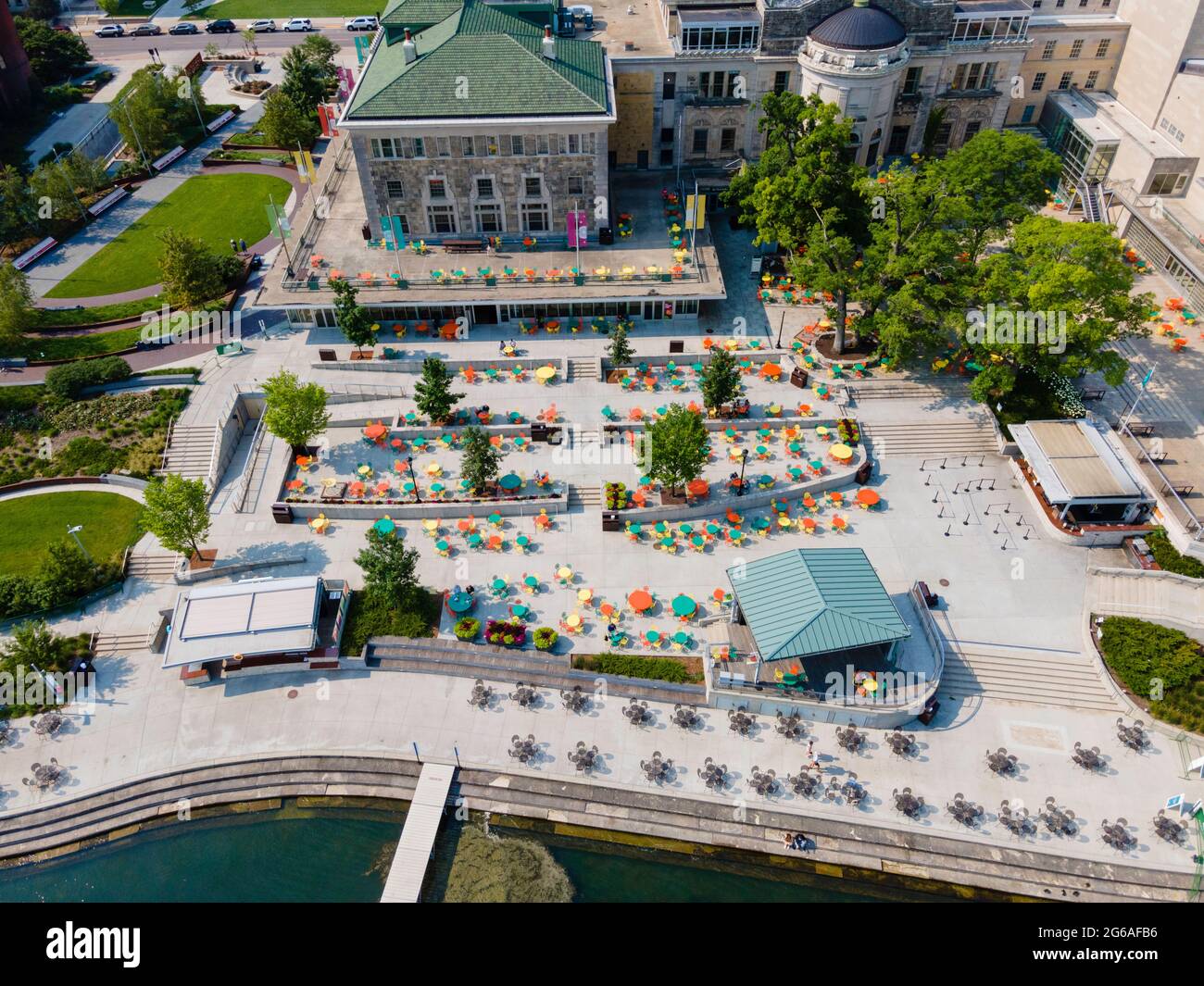 Aerial photograph of the Wisconsin Union and Lake Mendota, University ...