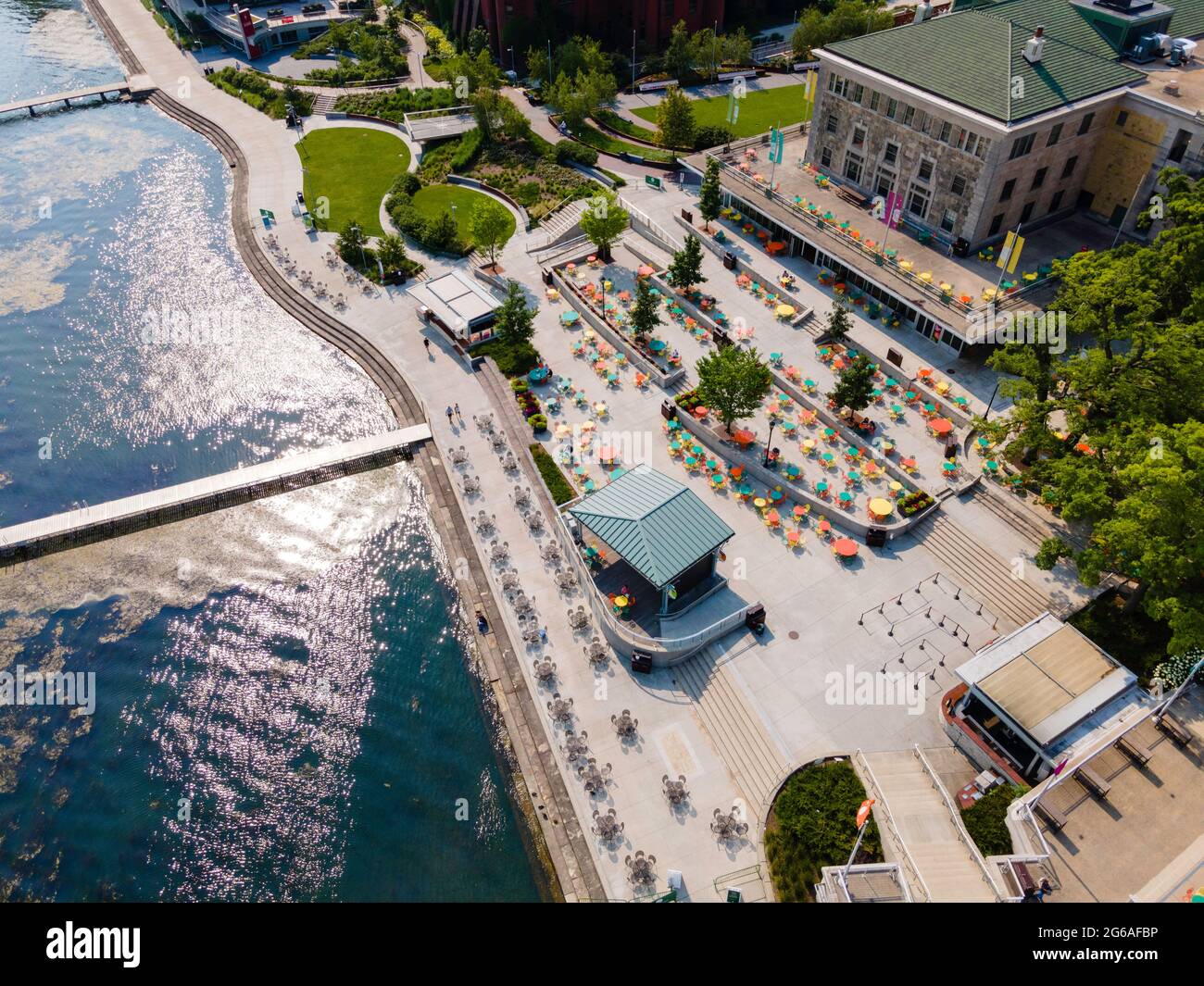 Aerial photograph of the Wisconsin Union and Lake Mendota, University ...