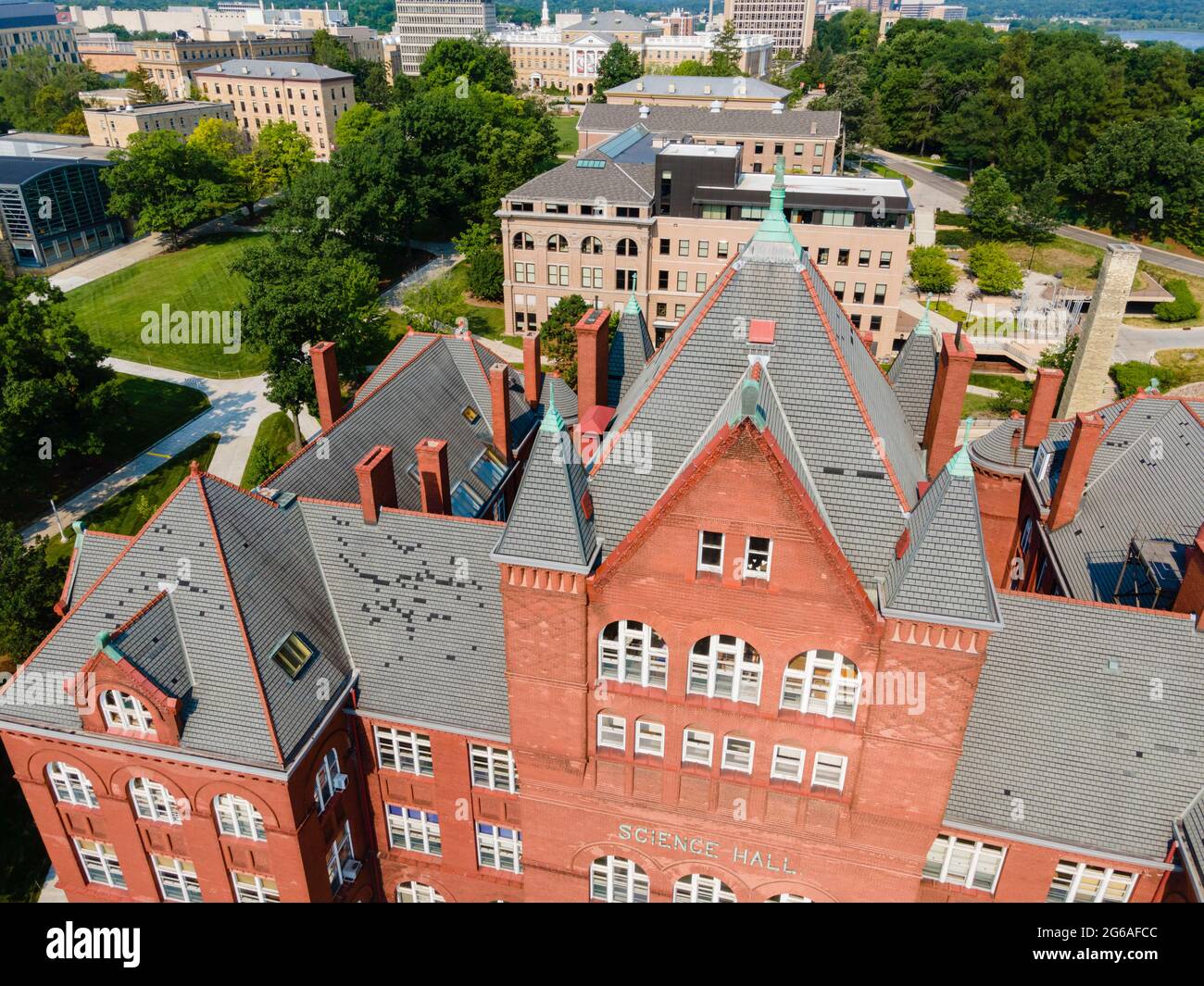Aerial photograph of the Science Hall, University of Wisconsin-Madison ...