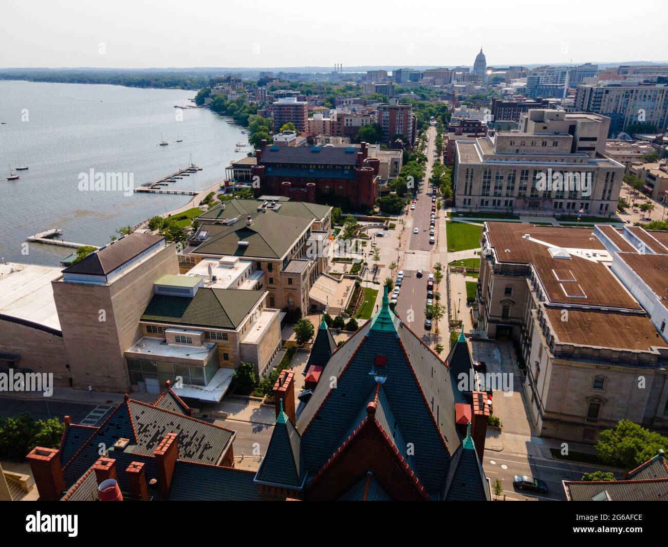 Aerial photograph of the Science Hall, University of Wisconsin-Madison ...